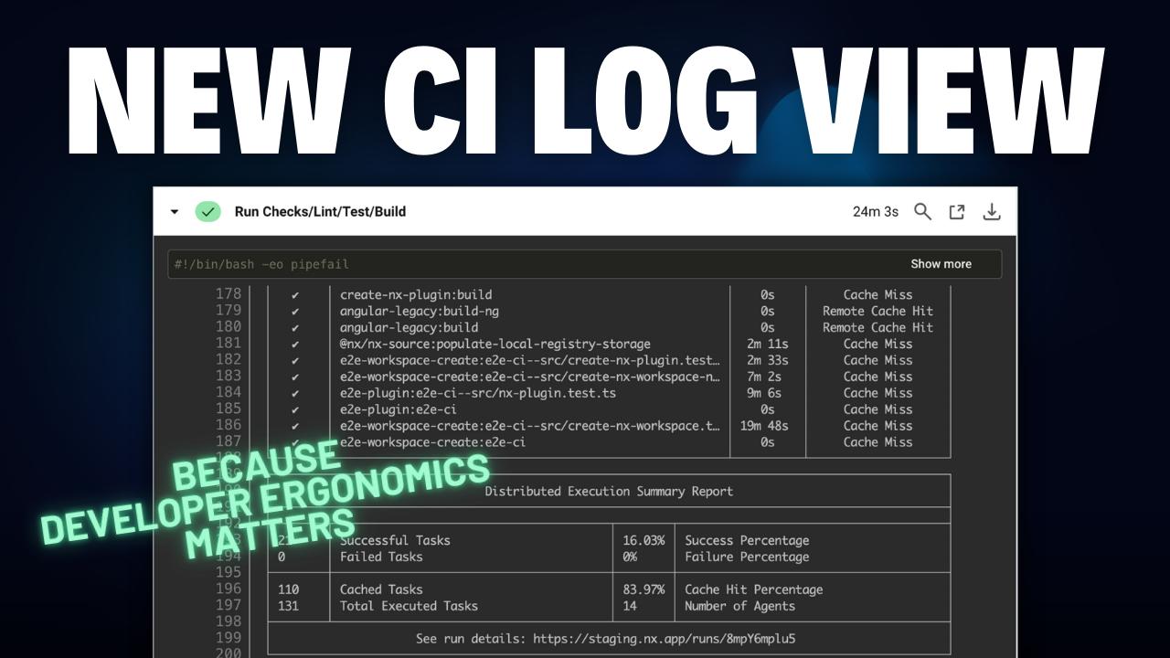 New Table Log View on CI with Nx Cloud | Nx Blog
