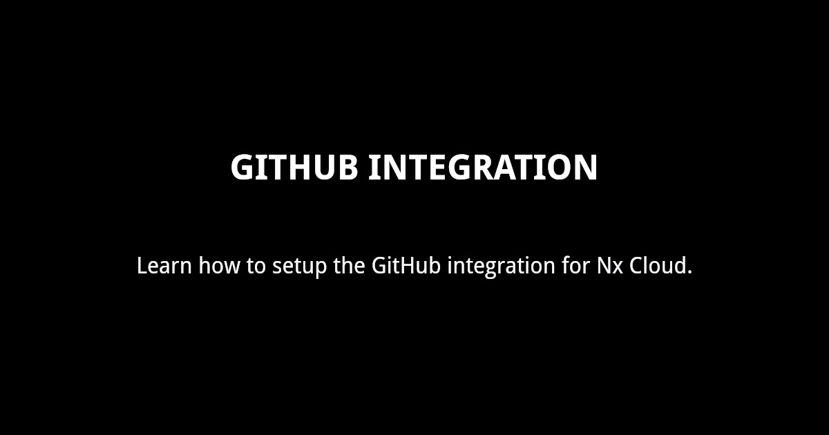 Github Integration Nx